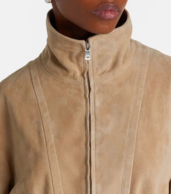 Nour Hammour Passage Suede Jacket - Beige