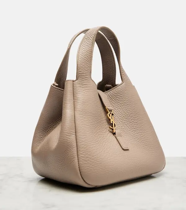 Saint Laurent Le 5 À 7 Bea Baby Leather Top-handle Bag - Beige