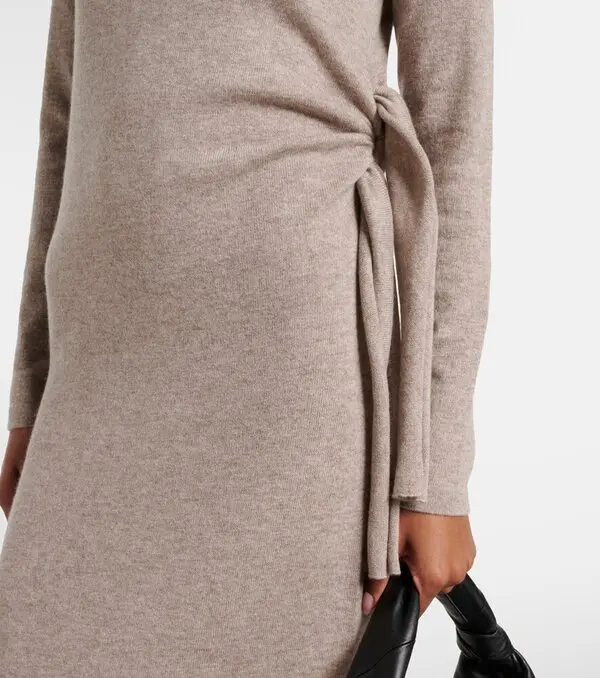 Jardin Des Orangers Gathered Wool And Cashmere Midi Dress