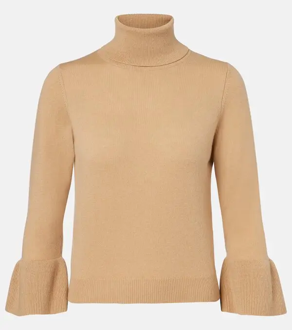 Jardin Des Orangers Turtleneck Wool And Cashmere Sweater - Beige