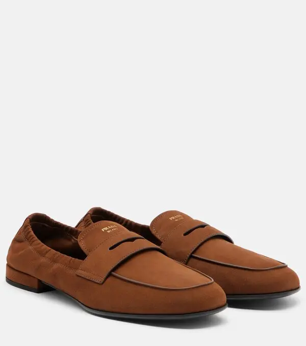 Prada Leather Loafers - Brown