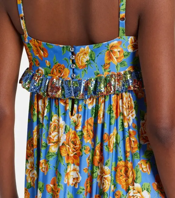 Rabanne Floral Chainmail Minidress