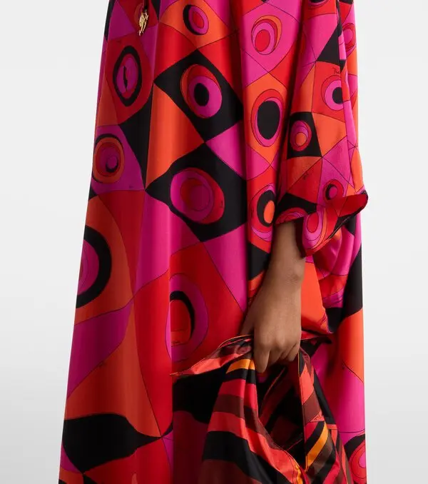 Emilio Pucci Occhi Silk Twill Kaftan