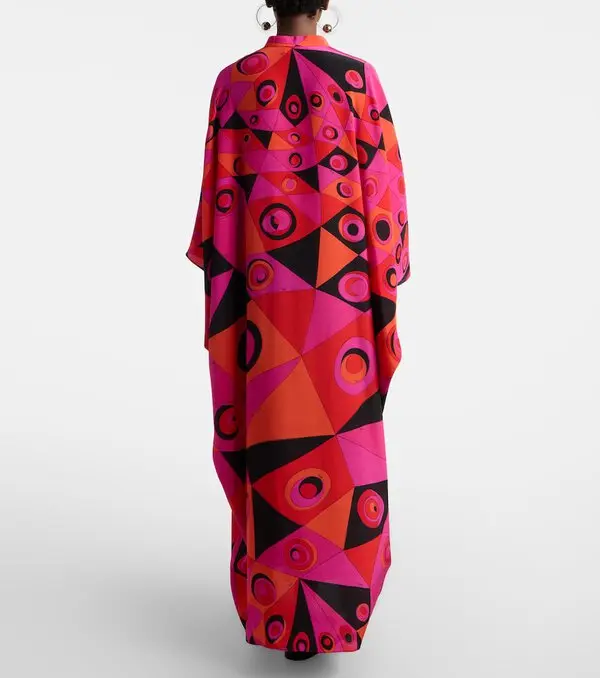 Emilio Pucci Occhi Silk Twill Kaftan