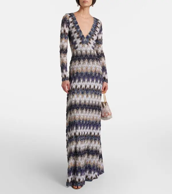 Missoni Lamé Maxi Dress - Multicoloured