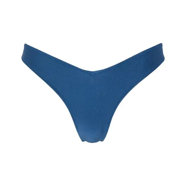 SUNKISSED Klara High-waisted V-front Bikini Bottom - Blue