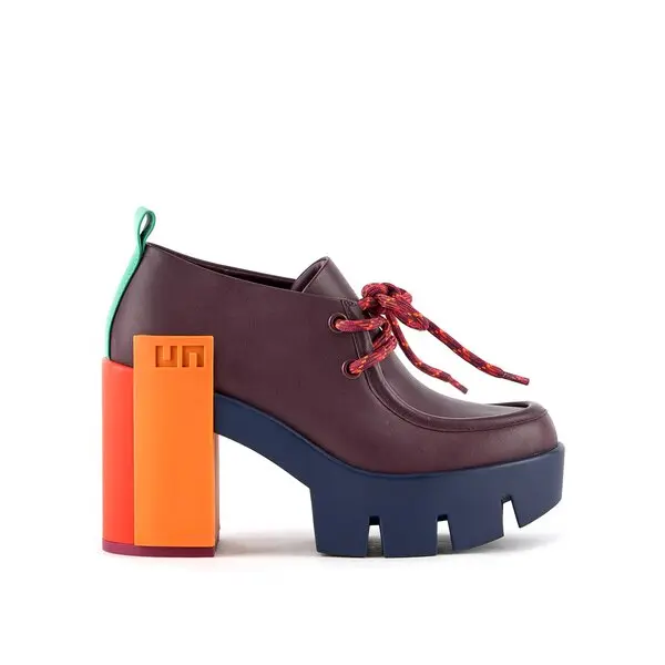 United Nude Grip Moc Mid Platform Shoes - Red/orange