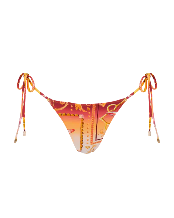 SUNKISSED Le Triangle Bikini Bottom - Orange/white