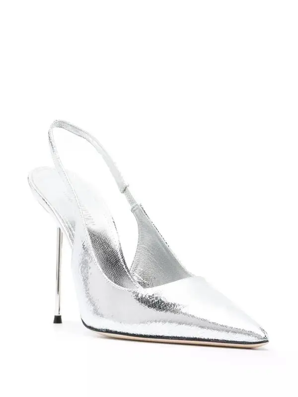 Paris Texas Lidia 115mm Metallic-effect Leather Pumps