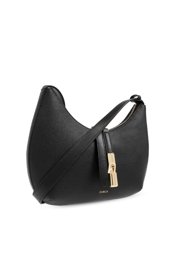 Furla Goccia Small Leather Shoulder Bag - Black