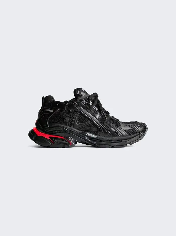Balenciaga Runner Sneakers With Integrated Led Sole - Black