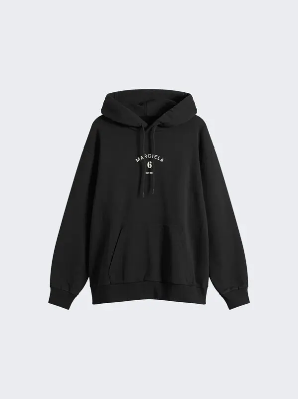 MAISON MARGIELA Logo Print Hoodie - Black
