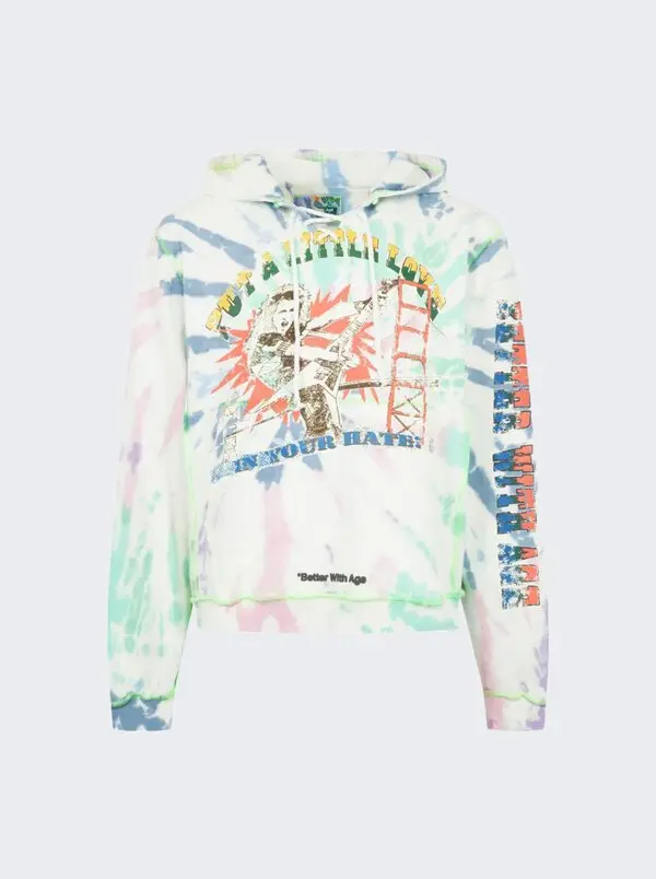 BETTER WITH AGE Tie-dye Graphic Hoodie