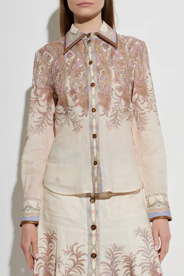 Zimmermann Paisley Print Ramie Shirt