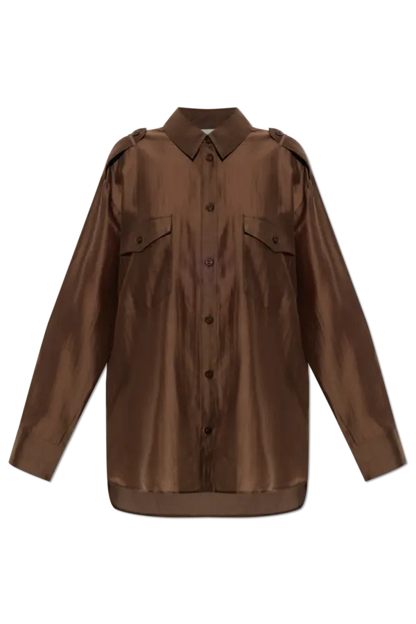 GESTUZ Satin Utility Shirt