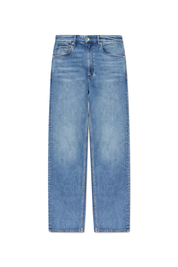 Rag & Bone Straight Leg Jeans In Medium Wash Denim