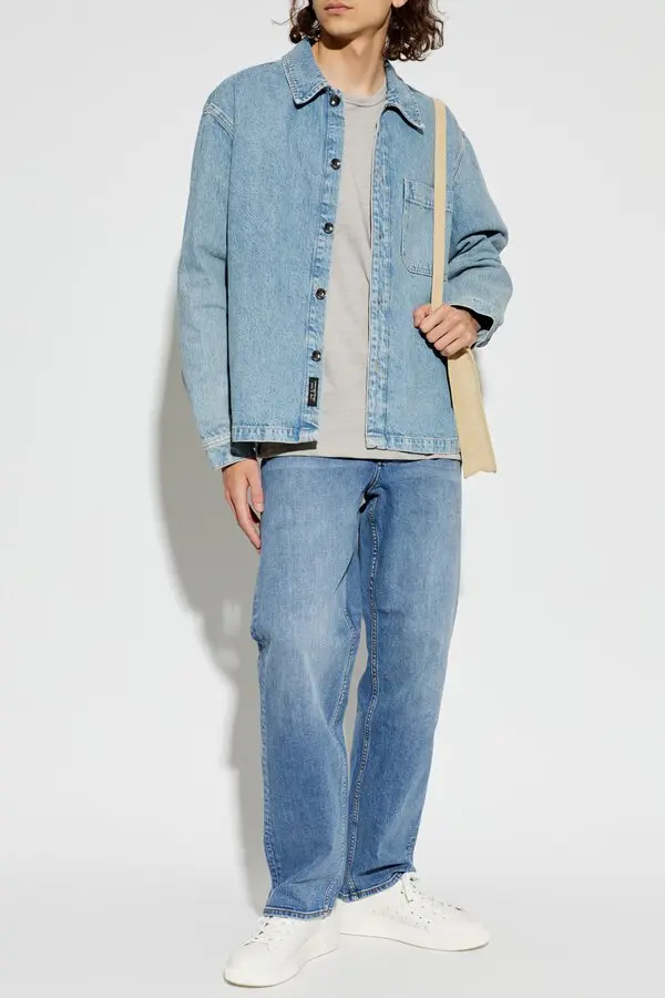 Rag & Bone Straight Leg Jeans In Medium Wash Denim