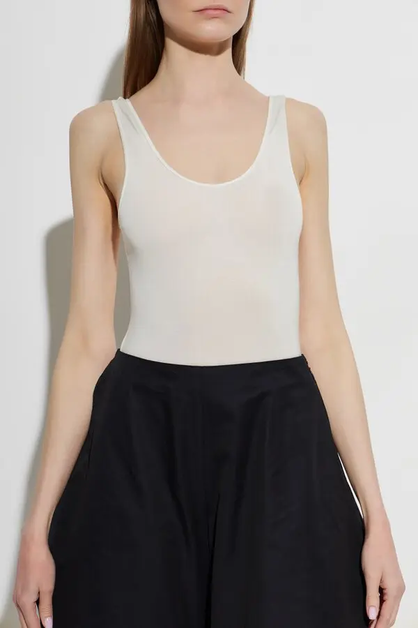 Alaïa Silk Bodysuit With Wide Straps