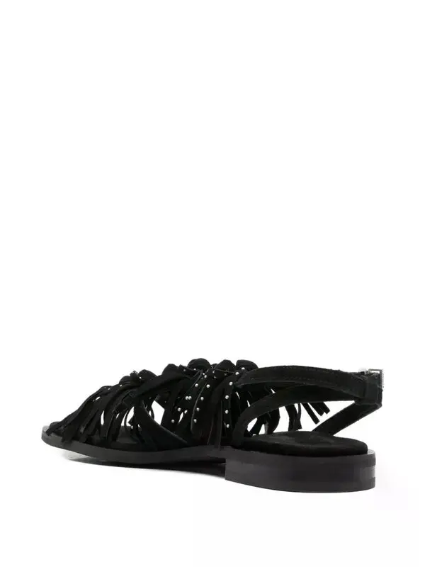 Ash Panic Studded Fringed Slingback Sandals