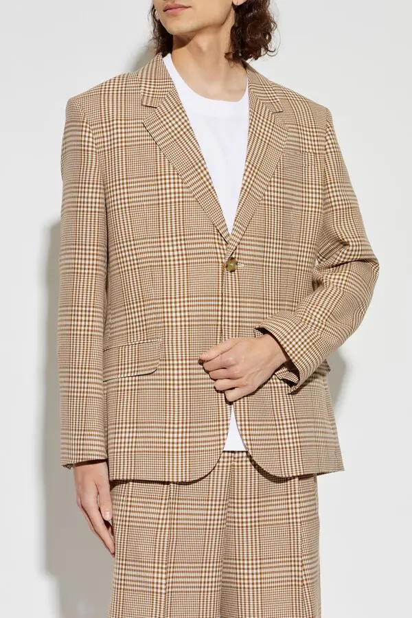 Ami Checked Blazer - Brown