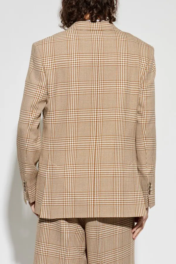 Ami Checked Blazer - Brown