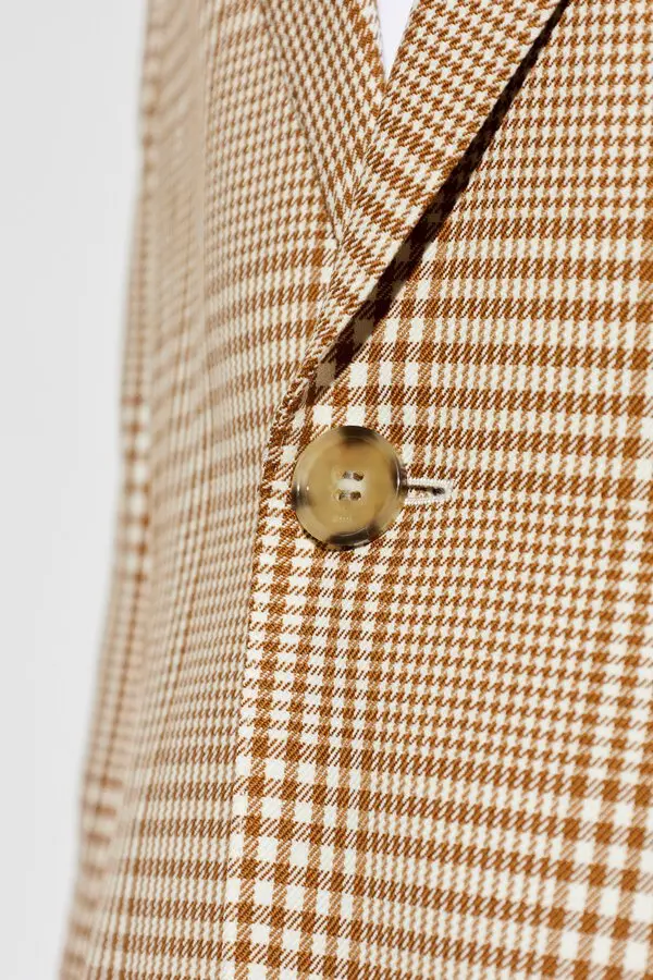 Ami Checked Blazer - Brown