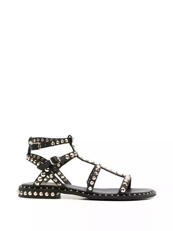 Ash Embellished Studded Sandals - Black