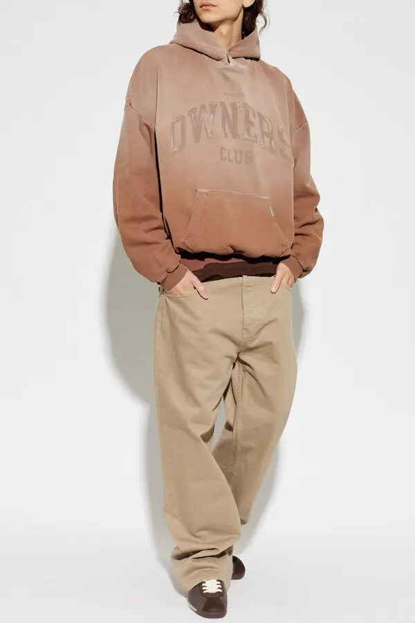 REPRESENT Owners Club" Ombre Cotton Hoodie - Beige