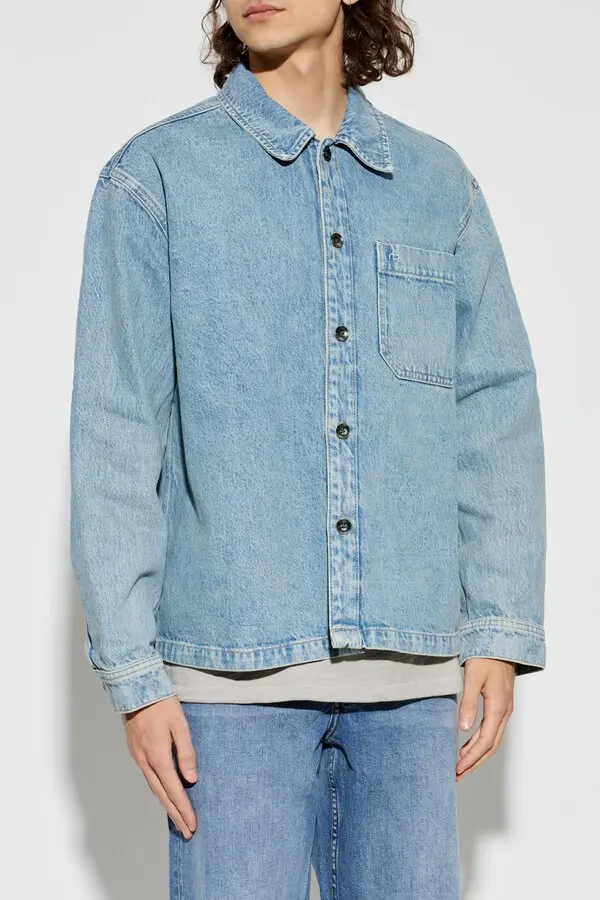 Rag & Bone Denim Jacket With Classic Collar And Metal Buttons