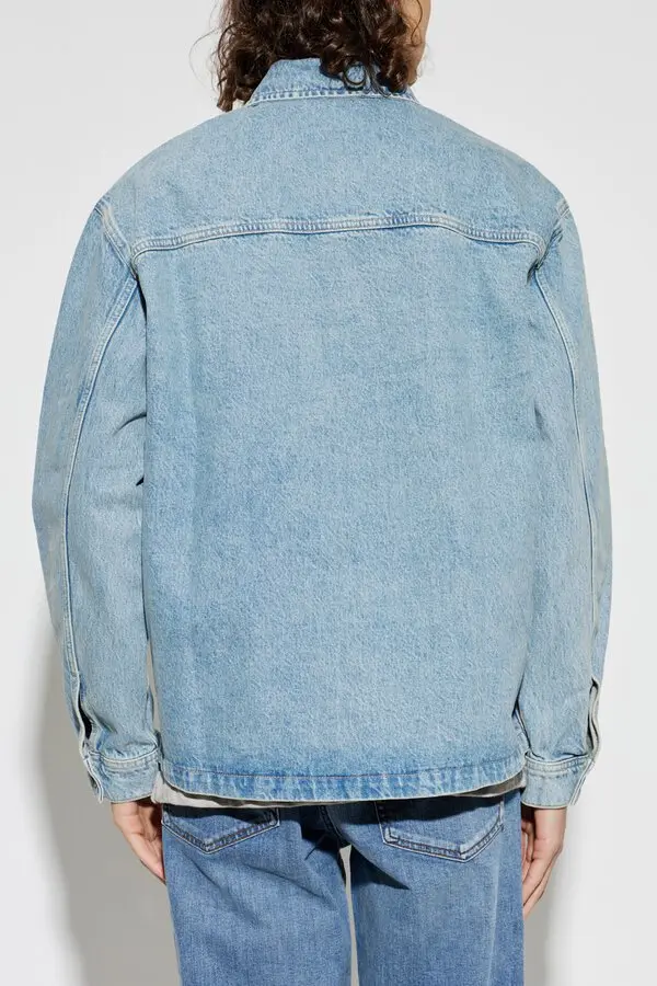 Rag & Bone Denim Jacket With Classic Collar And Metal Buttons