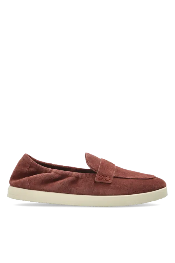Tory Burch Suede Loafers With Gold Emblem