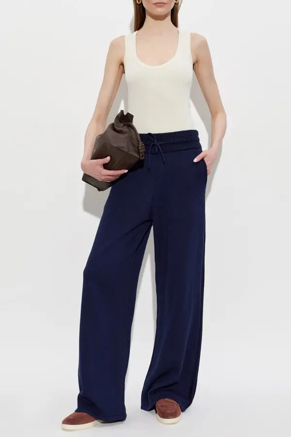 Tory Burch Suede Loafers With Gold Emblem