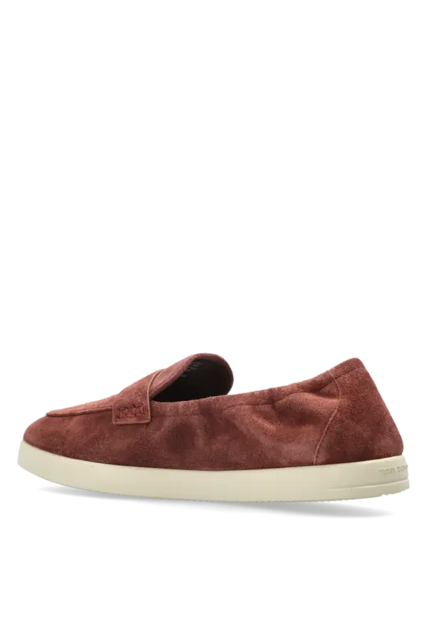 Tory Burch Suede Loafers With Gold Emblem