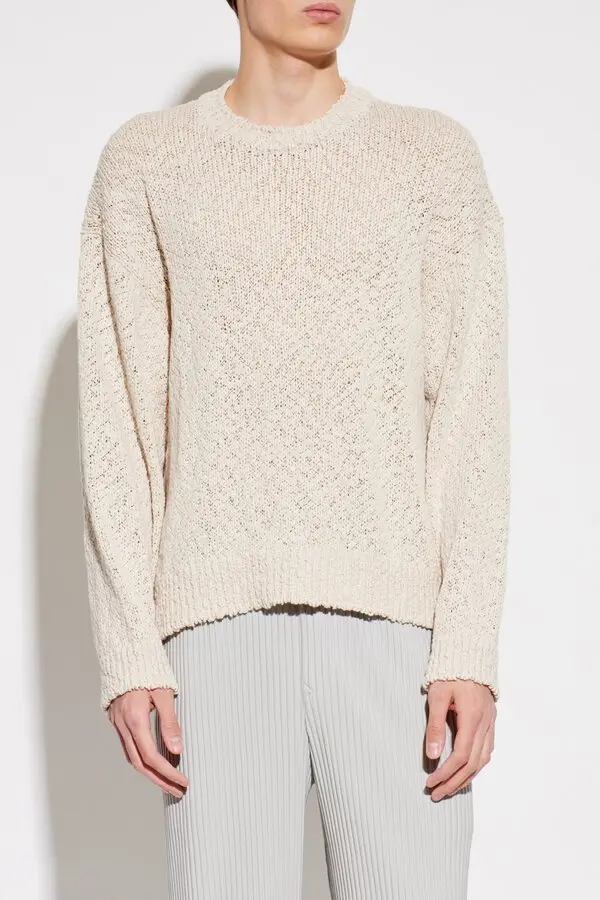 Issey Miyake Cotton Crew Neck Sweater