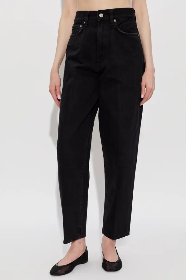 AGOLDE High-waisted Tapered Leg Jeans - Black