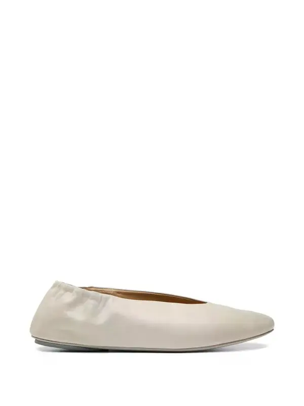 Marsèll Ruched Leather Ballet Flats
