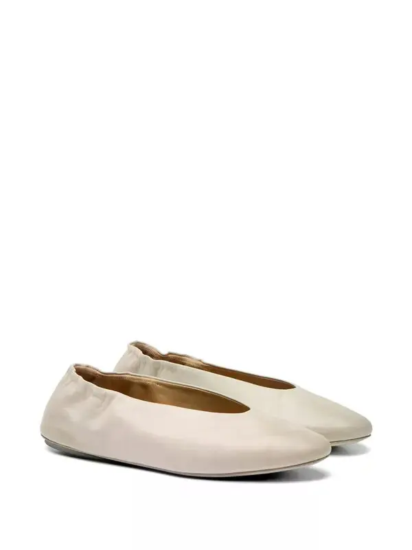 Marsèll Ruched Leather Ballet Flats