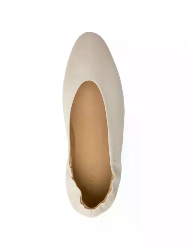 Marsèll Ruched Leather Ballet Flats