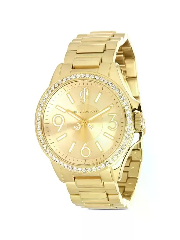 Juicy Couture Jetsetter Crystal Bezel Watch - Gold