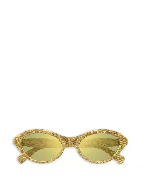 Valentino Garavani Diamond-patterned Cat-eye Sunglasses - Gold