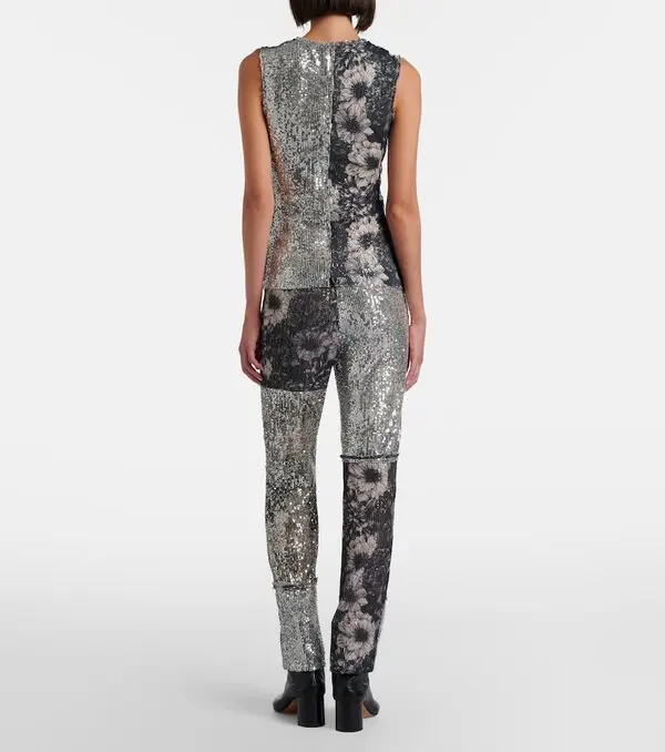 MAISON MARGIELA Sequined Patchwork Slim Pants