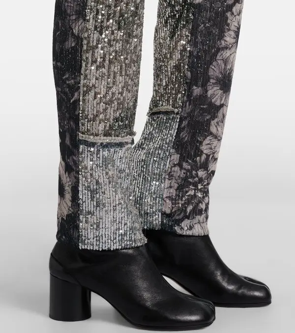 MAISON MARGIELA Sequined Patchwork Slim Pants