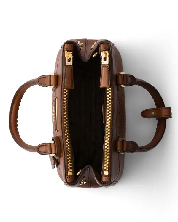 Prada Galleria Mini Leather Bag - Brown