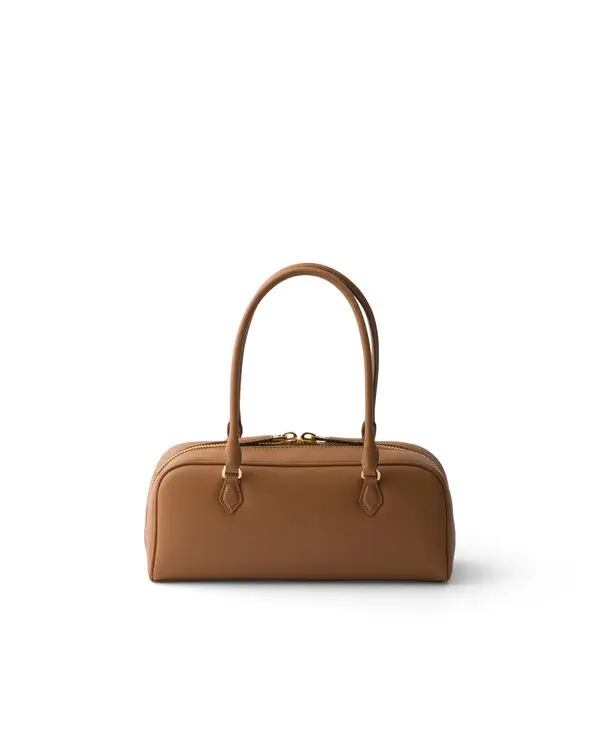 Prada Medium Leather Top-handle Bag - Brown