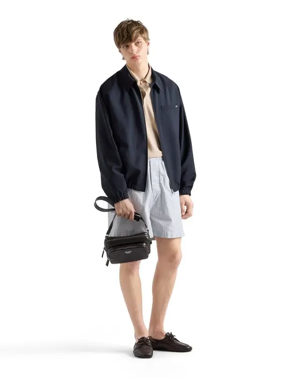 Prada Distressed Nappa Leather Shoulder Bag