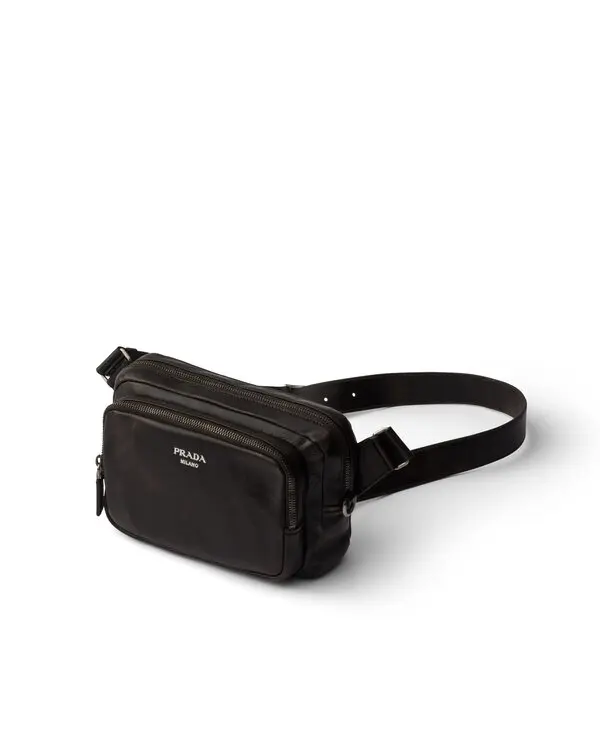 Prada Distressed Nappa Leather Shoulder Bag