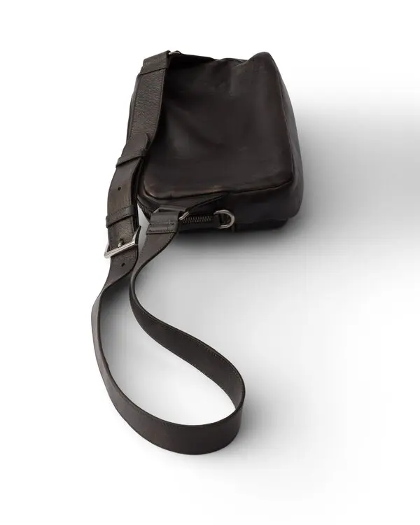 Prada Distressed Nappa Leather Shoulder Bag