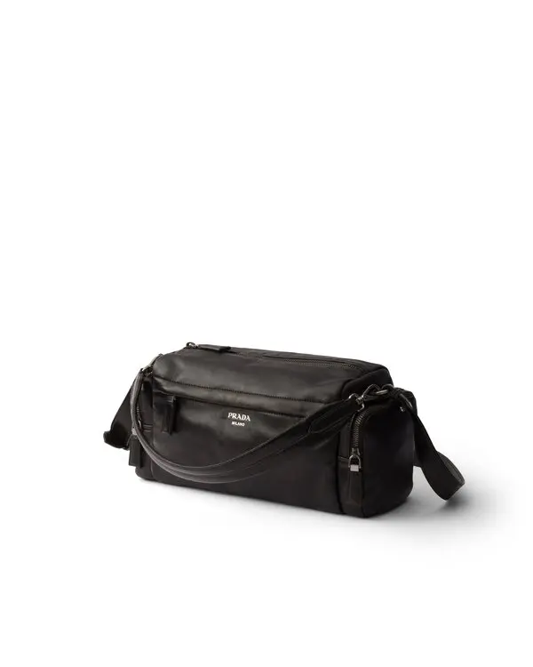 Prada Distressed Nappa Leather Shoulder Bag - Brown