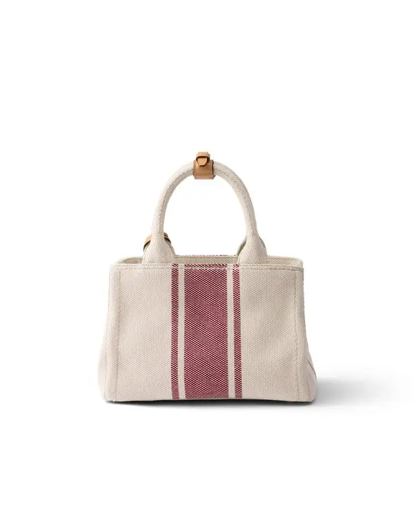 Prada Small Cotton Canvas Jardinière Bag