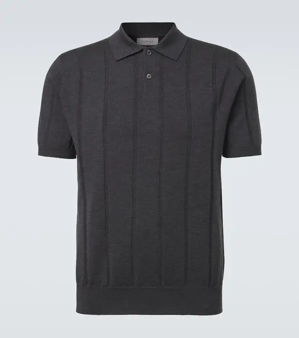 Canali Virgin Wool Polo Sweater